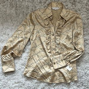 Trina Turk | Tops | Gorgeous Trina Turk Ruffle Front Silk Blouse | Poshmark